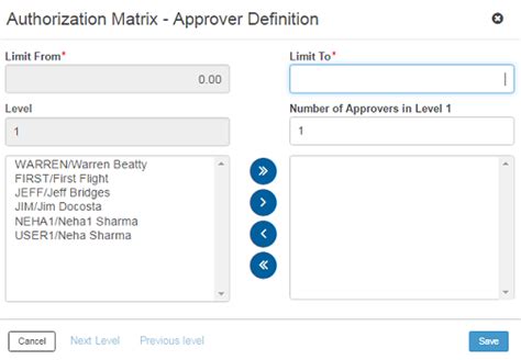 Creating Approval Matrix For A Template