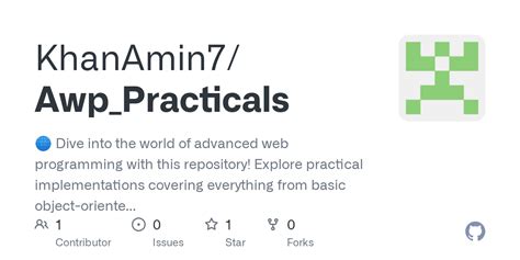 github khanamin7 awp practicals 🌐 dive into the world of advanced