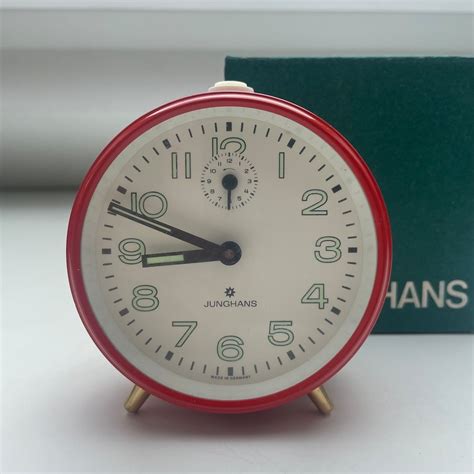 Vintage Red Alarm Clock By Junghans Mint Condition Etsy