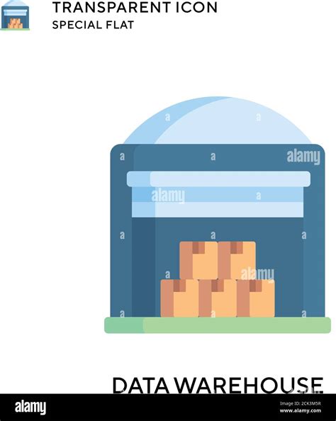 Data Warehouse Vector Icon Flat Style Illustration Eps 10 Vector