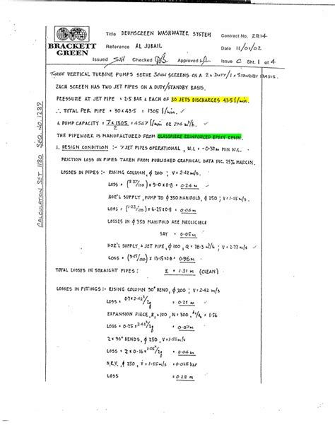 Pipe Head Loss Calculation Pdf