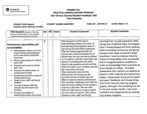 Final Clinical Evaluations
