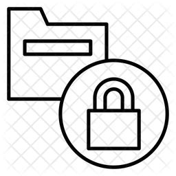 Data Lock Icon Download In Line Style