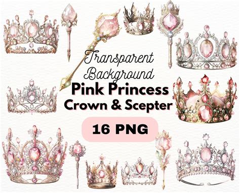 Pink Princess Crowns Png