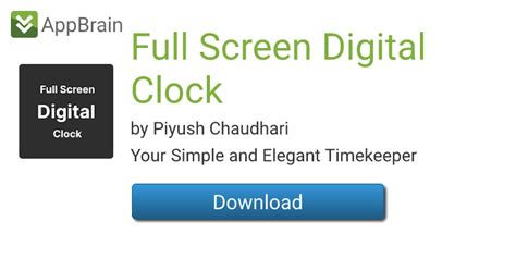 Full Screen Digital Clock For Android Free App Download