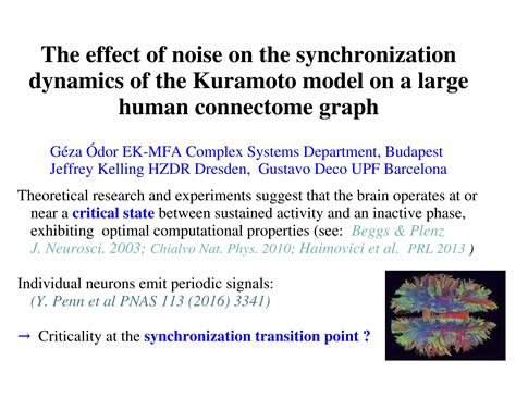Virtual Poster 9 The Effect Of Noise On The Synchronization Dynamics Of The Kuramoto Model On