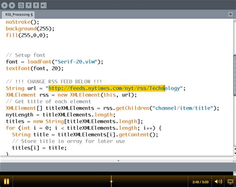Processing Advanced Tutorial Rss Feed Play Online On Flash Museum 🕹️