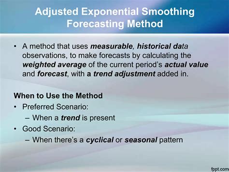 Trend Adjusted Exponential Smoothing Forecasting Metho Ds Pptx