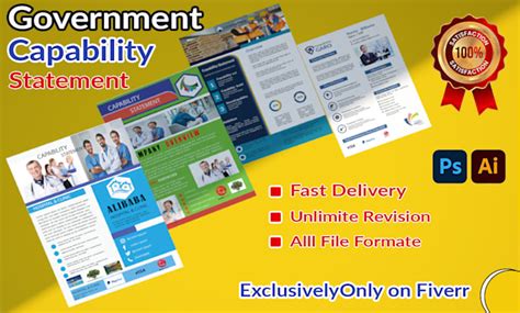 Create An Unique Government Capability Statement Design By Graphicsayesha Fiverr