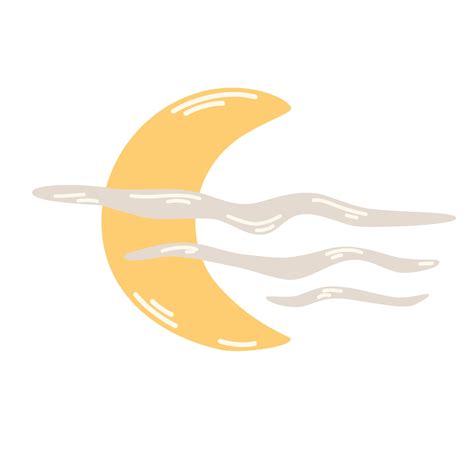 Month With Clouds Weather Forecast Meteorological Cloudy Weather Symbol For Web Printing And