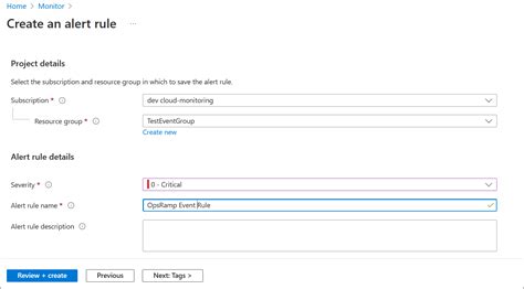 Create Alert Rules With Webhook For Azure Opsramp Documentation