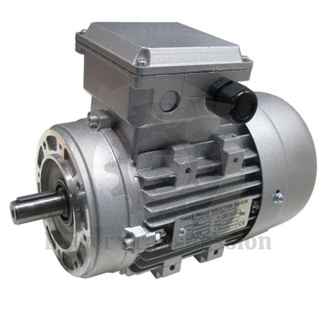 072kw 1hp Three Phase 1400rpm Electric Motor 19mm Shaft 415v B14a B14