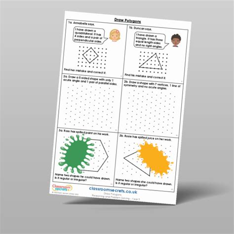 Year Draw Polygons Reasoning And Problem Solving Resource Classroom Secrets