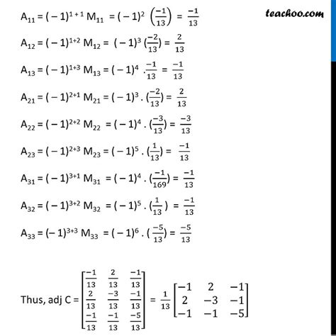 Misc 4 Verify Adj A 1 Adj A 1 Chapter 4 NCERT Miscellaneou