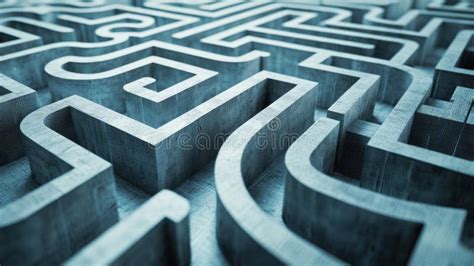 A Maze With A Clear Path Representing Stock Illustration Illustration Of Success Labyrinth