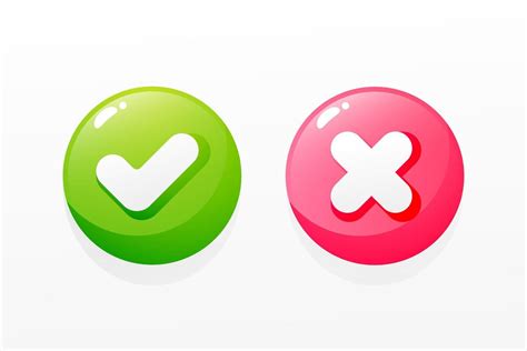 Cross And Check Mark Symbol Icon Vector Illustration 16545741 Vector