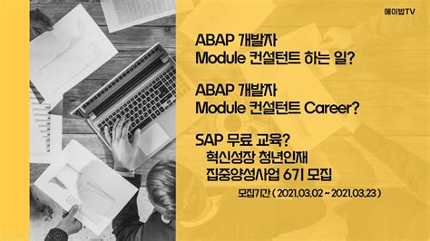 Sap Abap개발자and컨설턴트가 하는 일 Abap개발자andsap컨설턴트 Youtube