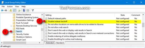 Enable Or Disable Indexer Backoff In Windows Tutorials