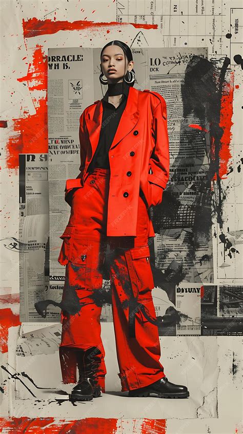 Premium Photo Androgynous Model Donning A Gender Neutral Oversized