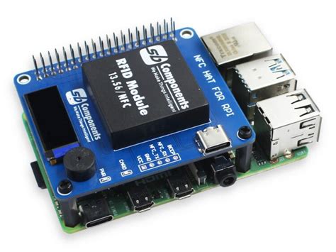 PiNFC NFC HAT For Raspberry Pi With 0 91 Inch OLED Display And 13 56MHz RFID Shield Expansion