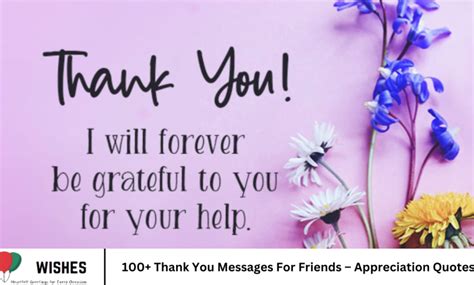 100 Thank You Messages For Friends Appreciation Quotes Wishes