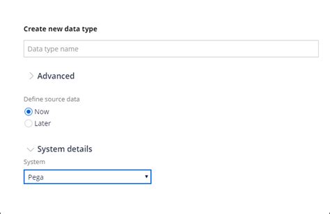 Create Data Types Sourced From The Pega Database Pega