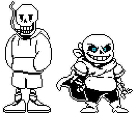 Pixilart Underswap Papyrus And Sans By Clar1nettist