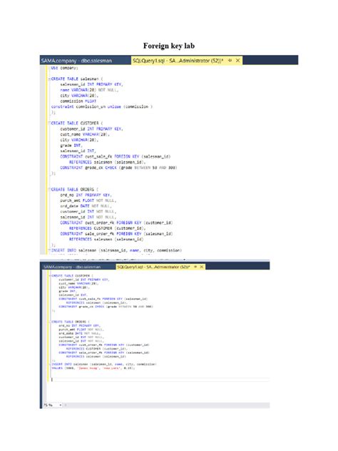 Foreign Key Lab Pdf