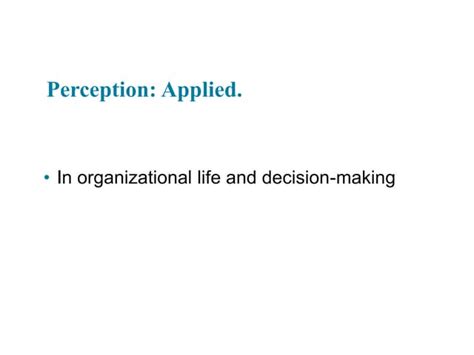 Perception Psychology Pptx
