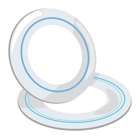 테이블 벡터를 제공하기 위한 빈 접시 주방 용품 프리미엄 벡터