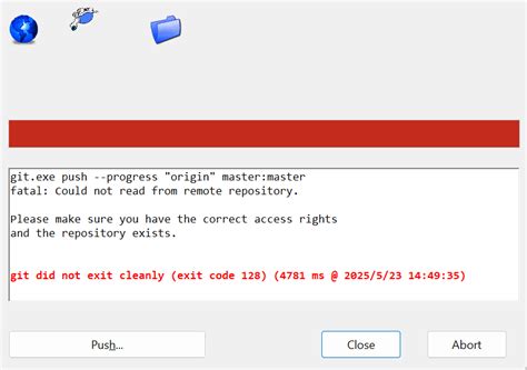 Solution Git Push Error （exit Code 128）git Did Not Exit Cleanly