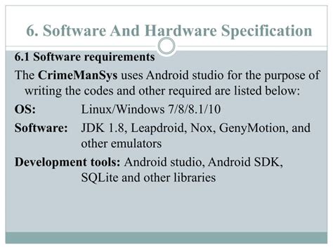 Android Based Crime Manage System Proposal Pptx Operating Systems Computer Software And