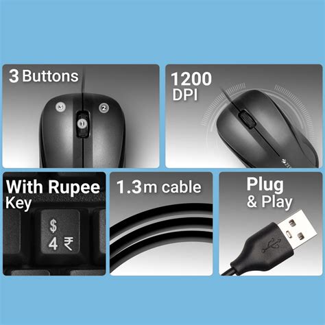 Zebronics Judwaa 850 Multimedia Keyboard And Mouse Combo