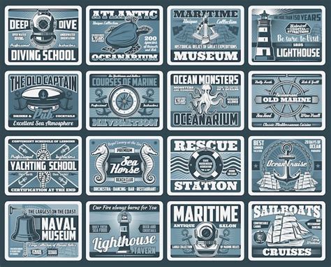 해상 앵커 바다 선박 투구 밧줄과 나침반 프리미엄 벡터