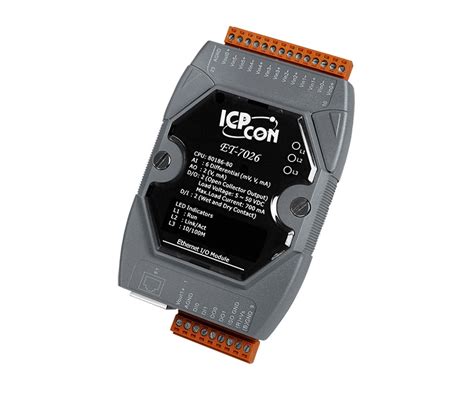 et 7026 módulo ethernet modbus tcp udp 6 entradas e 2 saídas analógicas