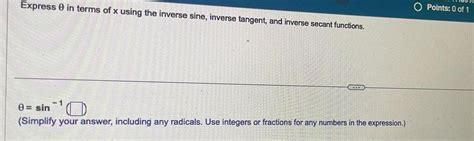 [answered] Express In Terms Of X Using The Inverse Sine Inverse Tangent