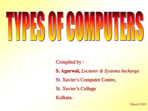PPT TYPES OF COMPUTERS PowerPoint Presentation Free Download ID 156877