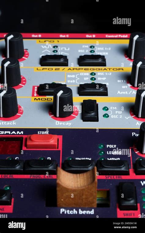 Details Of Electronic Synth Keyboard Stock Photo Alamy