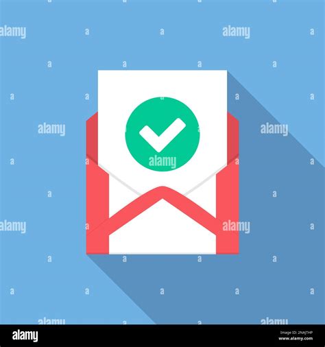 Envelope With Document And Round Green Check Mark Icon Vector Illustration Stock Vector Image