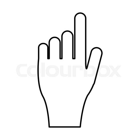 Hand With Index Finger Up Icon Image Stock Vector Colourbox
