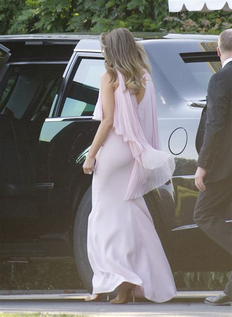 PHOTOS Melania Trump Attends Mnuchins Wedding In Jaw Dropping Chiffon Gown The Daily Caller