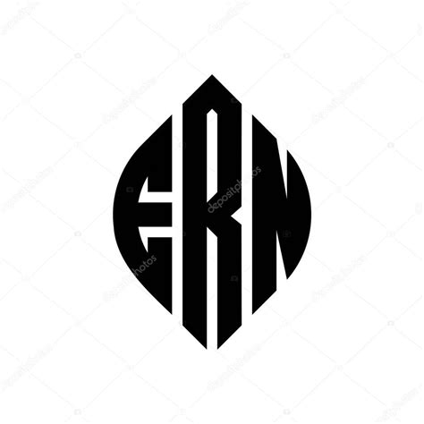 Diseño De Logotipo De Letra De Círculo Ern Con Forma De Círculo Y