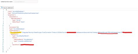 Parameterize Connections In Azure Data Factory Arm Templates Stack Overflow