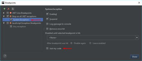 Breakpoints Project Rider Break On Exception Stack Overflow