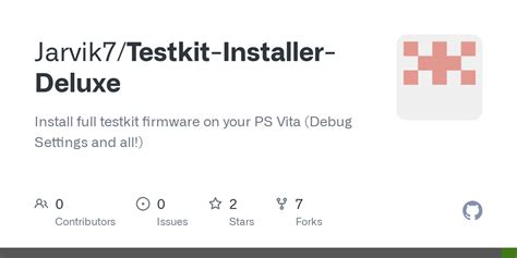 Github Jarvik Testkit Installer Deluxe Install Full Testkit Firmware On Your Ps Vita Debug