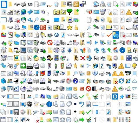 A Large Collection Of Different Computer Icons