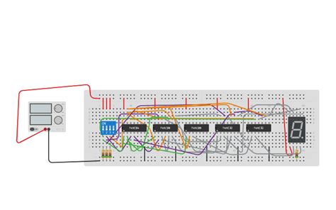 circuit design 7 segment display tinkercad