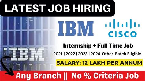IBM Internship Off Campus IBM Recruitment Batch Tech Program Mind
