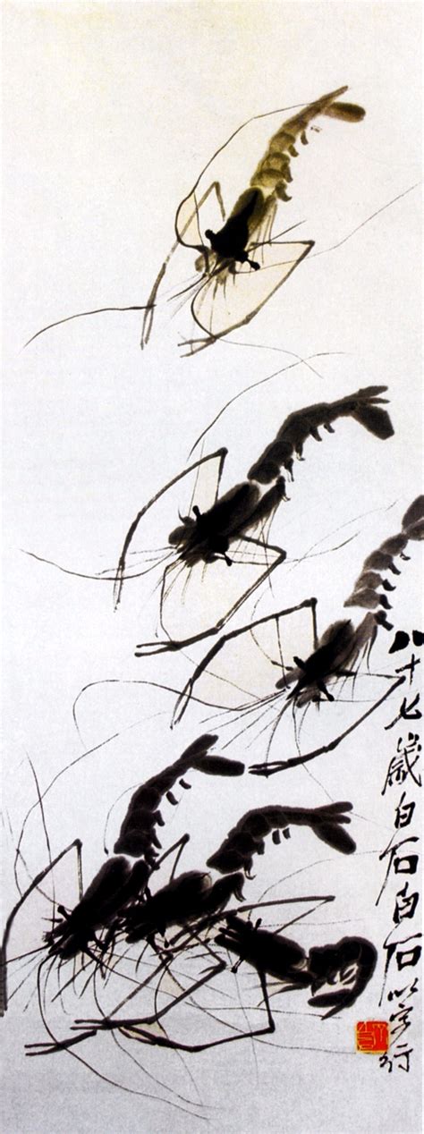 齐白石画虾欣赏 搜狐