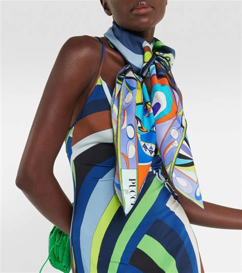 Pucci Printed Silk Twill Scarf Emilio Pucci
